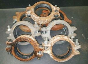 Lot of 7, Victaulic Style 07 3/88.9 Zero Flex Rigid Coupling ...